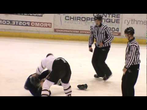 Dannick Lessard vs. Simon Robidas, January 17, 2010 - Marquis de ...