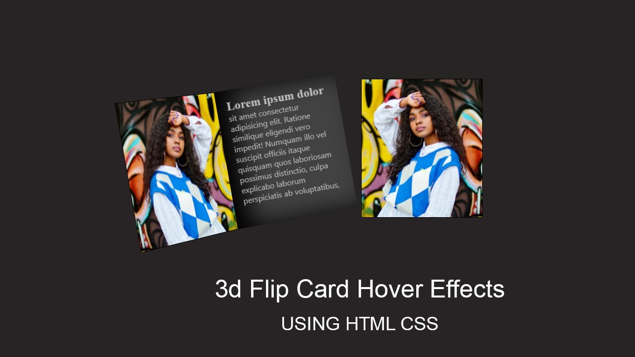 3d Flip Card Hover Effects | Using HTML CSS3