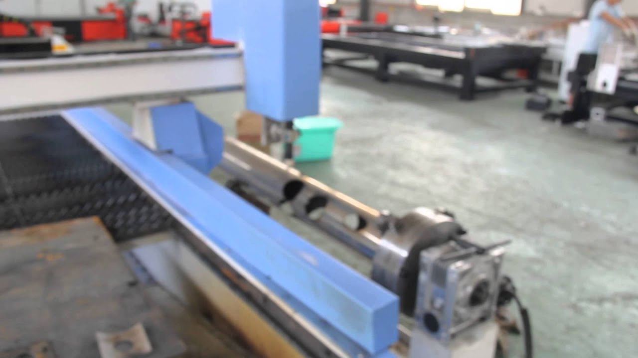 rotary plasma cutter work video