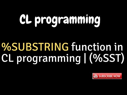 IBM i, AS400 Tutorial, iSeries, System i -%SUBSTRING function in CL programming | (%SST)