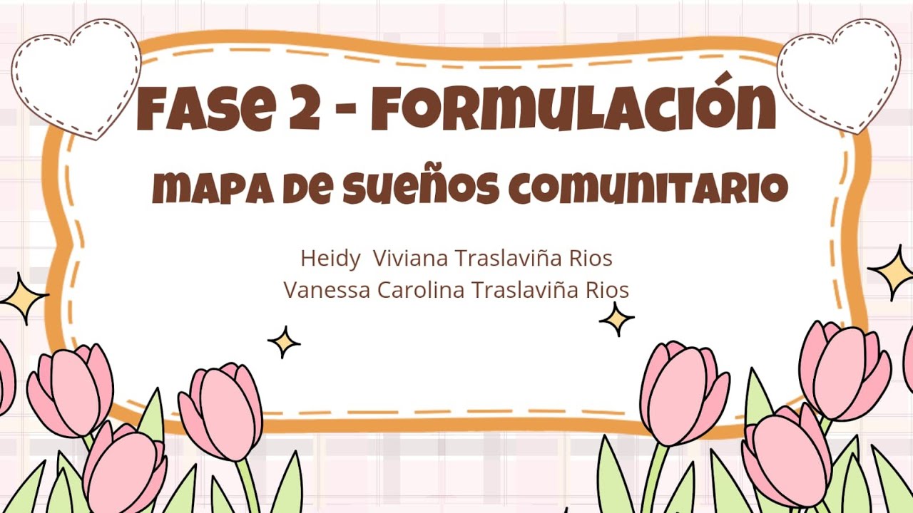 Formulación Mapa de sueños comunitarios