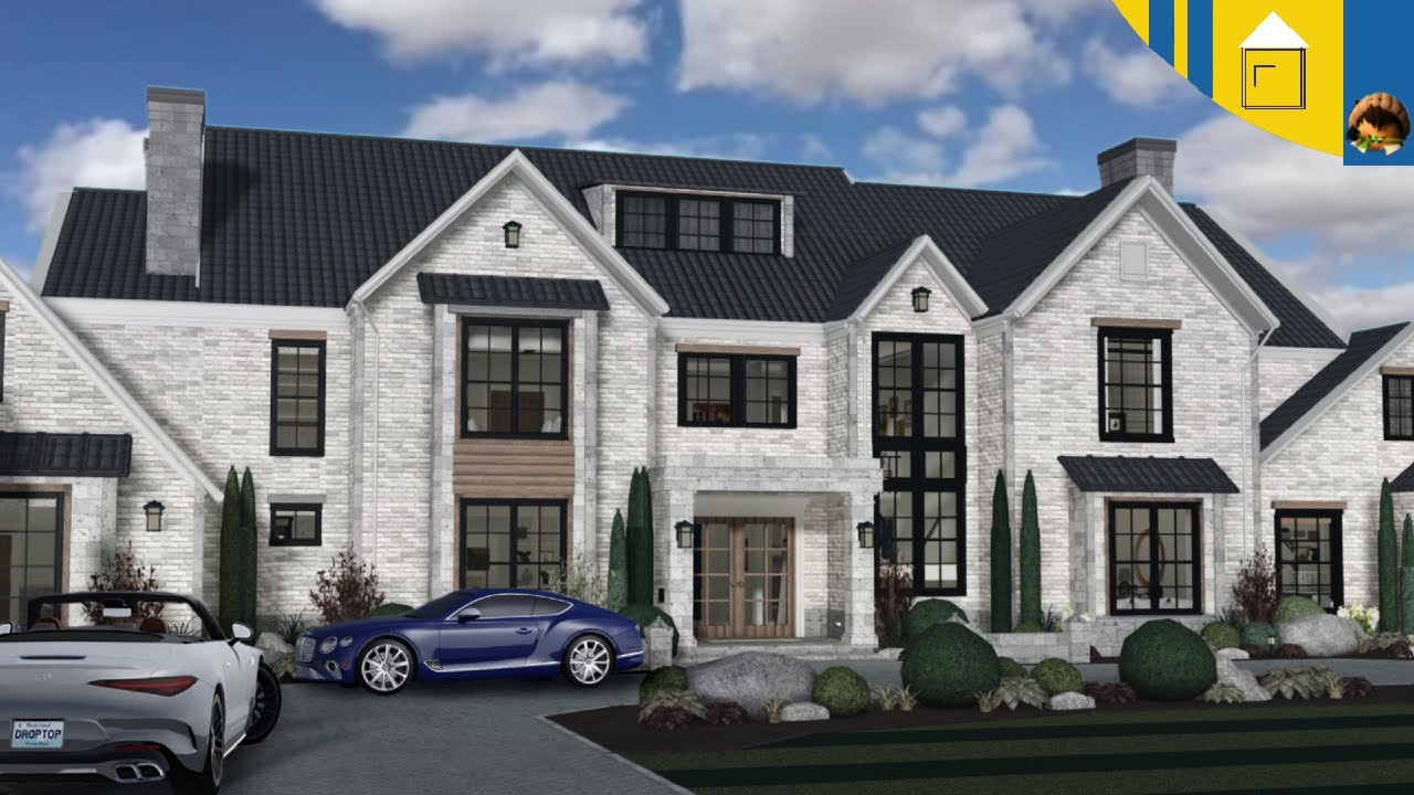 Bloxburg speedbuild: Modern Suburban Mansion | Part one