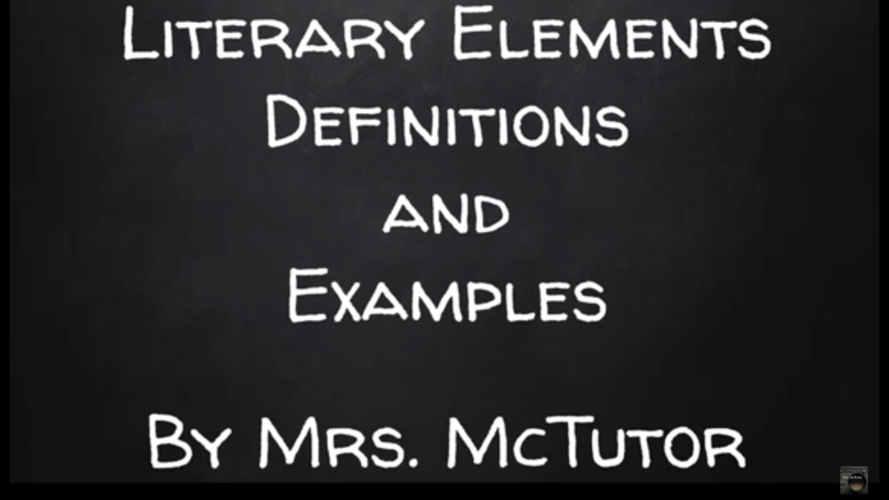 Literary Elements Video Lesson