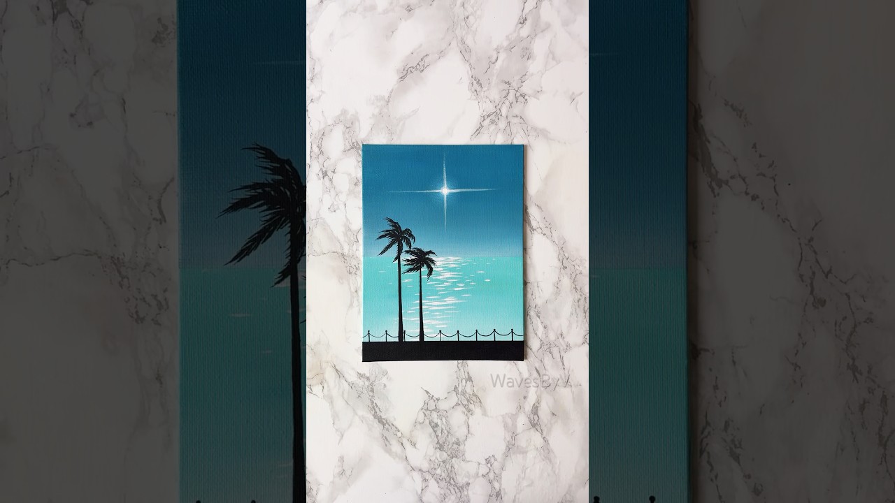 “Hazy Breeze” Easy painting tutorial for beginners #art #acrylicpainting #diy #canvas