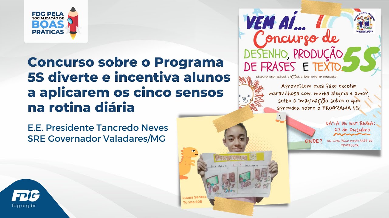 Concurso sobre o Programa 5S diverte e incentiva alunos a aplicarem os cinco sensos na rotina diária