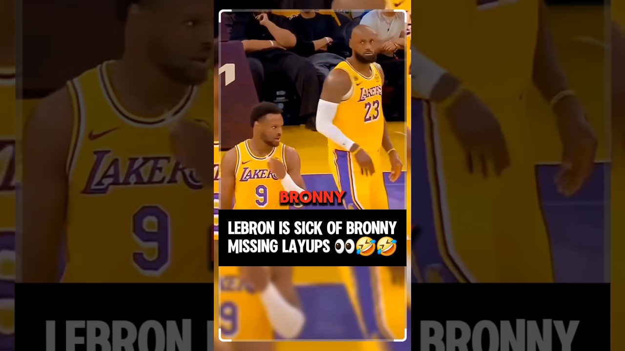 🤣🤣LEBRON IS SICK OF BRONNY MISSING LAYUPS #lebronjames #bronnyjames #lakers #funny
