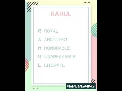 Name meaning of rahul #namemeaning #rahul #trending #viralvideo #toptrending #viralshorts