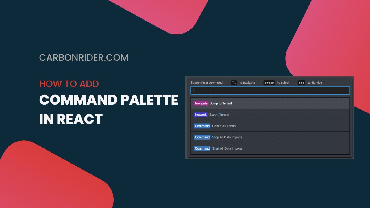 Command Palette in React 18
