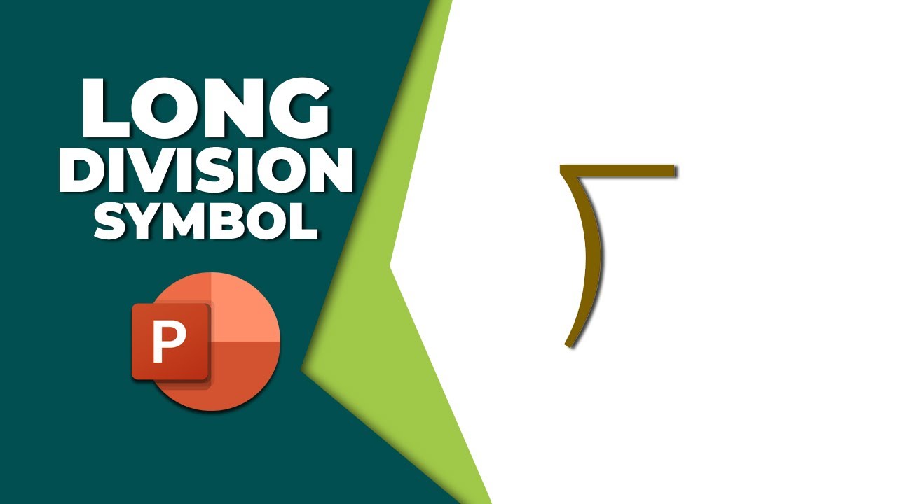 How to add long division symbol in PowerPoint