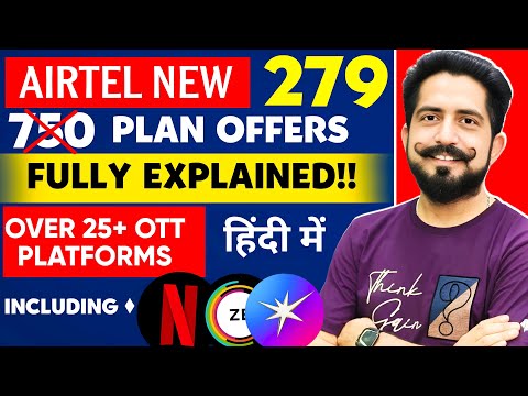 AIRTEL ₹279 Plan Full Details 🔥 | Data, Validity, OTT Benefits, Calling | Best Airtel Recharge 2025