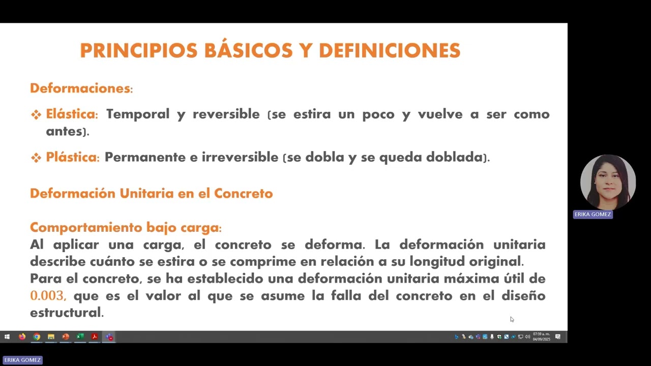 GRABACIÓN CLASE VIII CALCULO DE PERDIDAS EN EL CONCRETO PRETENSADO
