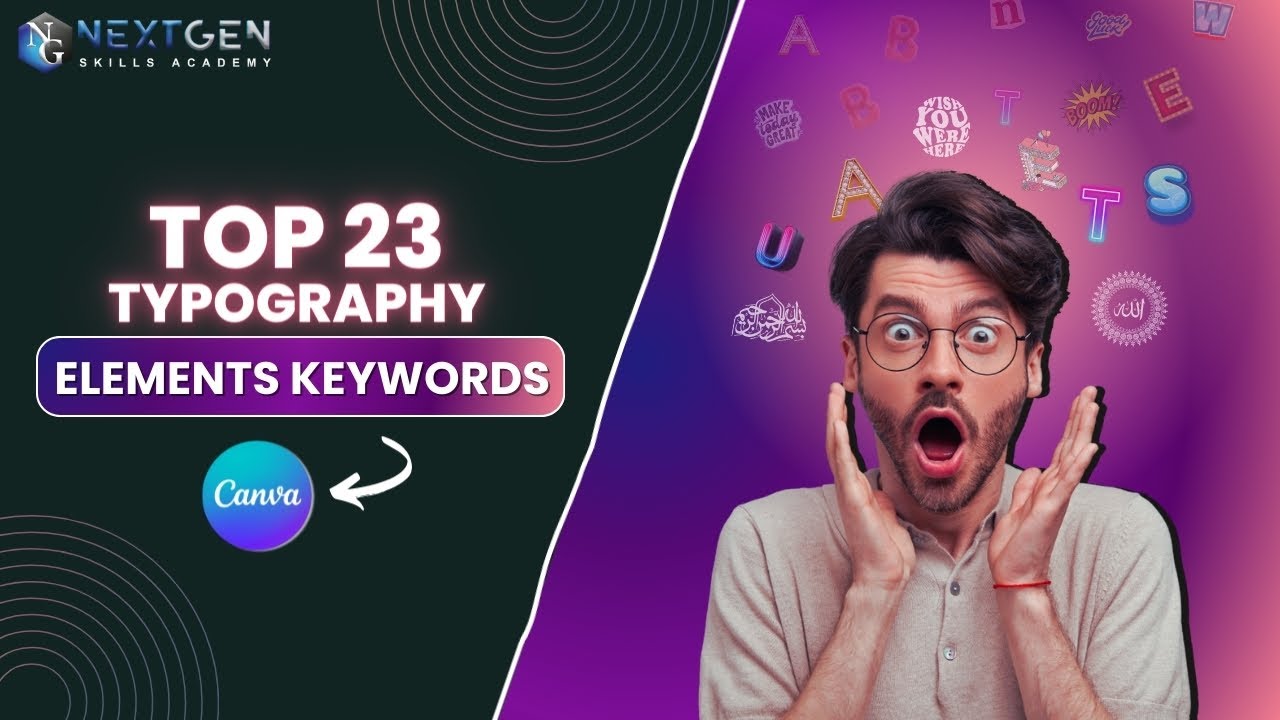 23 Typography Elements Keywords | Canva Tutorial
