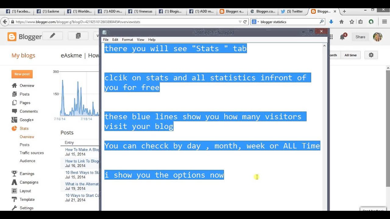 How to Determine Blogger Blog Statistics for Free ... www.easkme.com