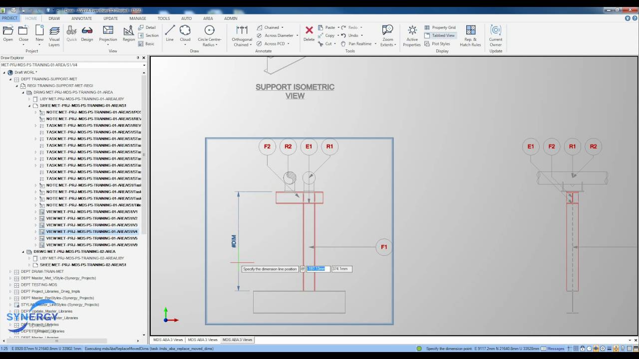 Pipe Support Drawing (E3D)