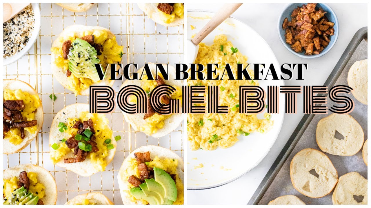 Vegan Breakfast Bagel Bites | This Savory Vegan