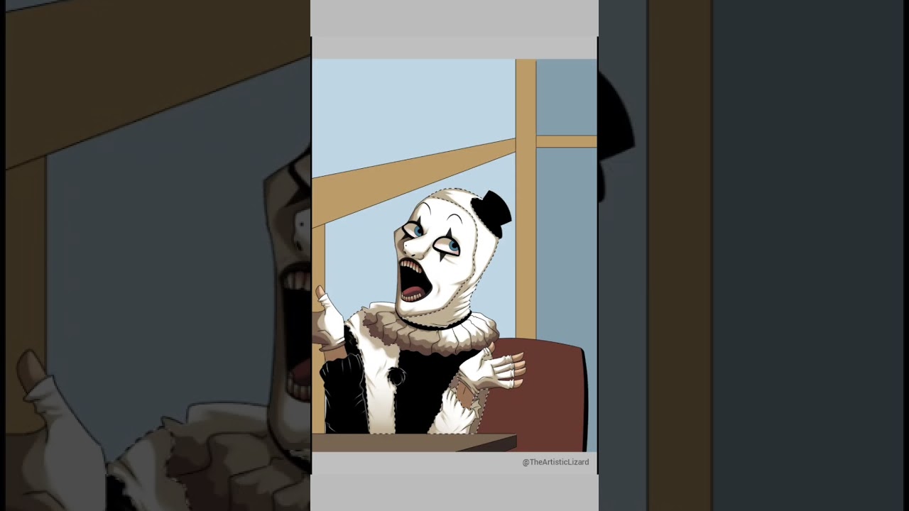 Drawing Art The Clown: 🤡🔪#speedpaint #art #shorts