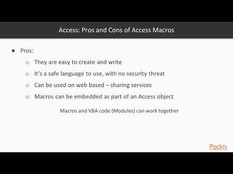 Learn Hands On Microsoft Access 2019 What Are Macros and Their Benefits | packtpub com - Mind Luster