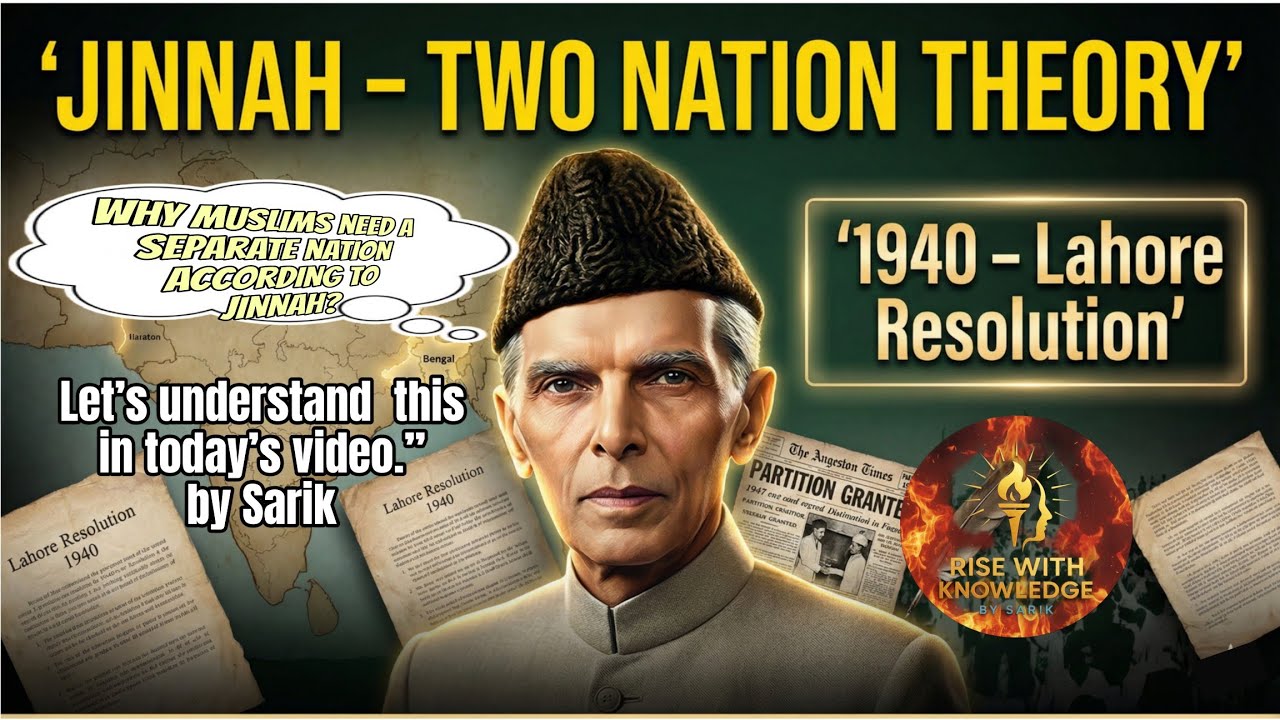 Two-Nation Theory EXPLAINED: Jinnah, Muslim Politics & the Road to Pakistan (1906–1940)”