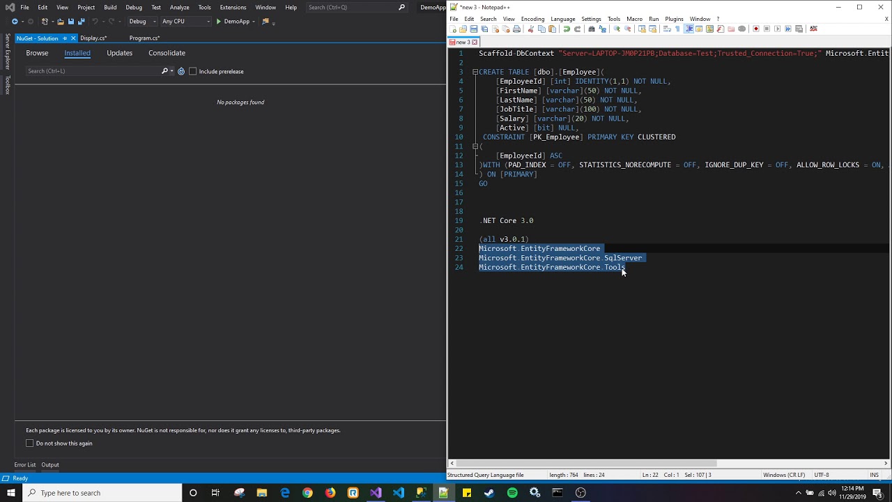 Entity Framework Core Database First Getting Started Basic Crud Operations Easy