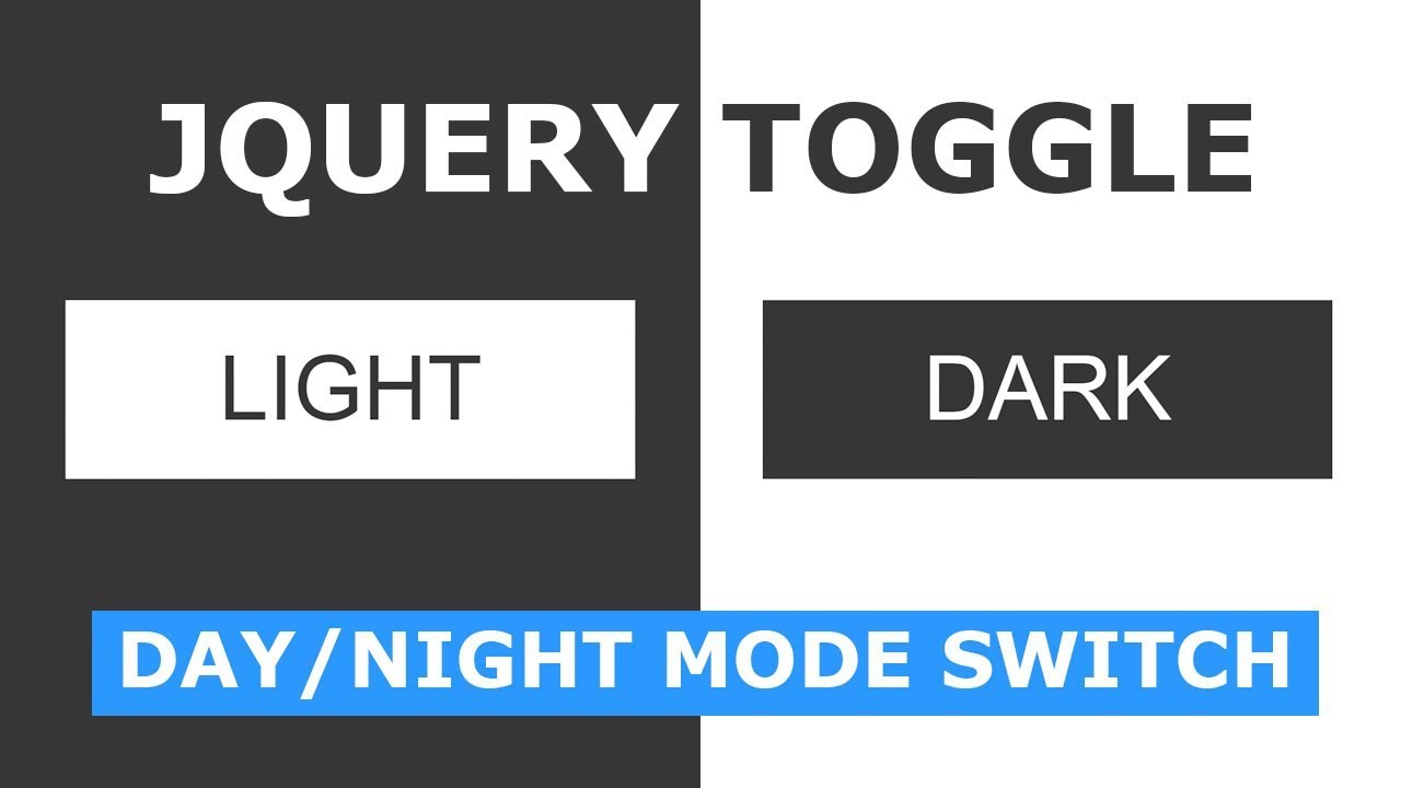 Day / Night Mode Switch Toggle Using Html CSS and Javascript - How To Create a Toggle Switch