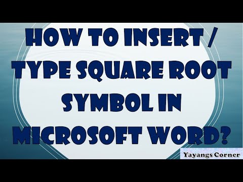 How to Insert / Type Square Root Symbol in Word? / Shortcut Key Included (Microsoft Word 2019)