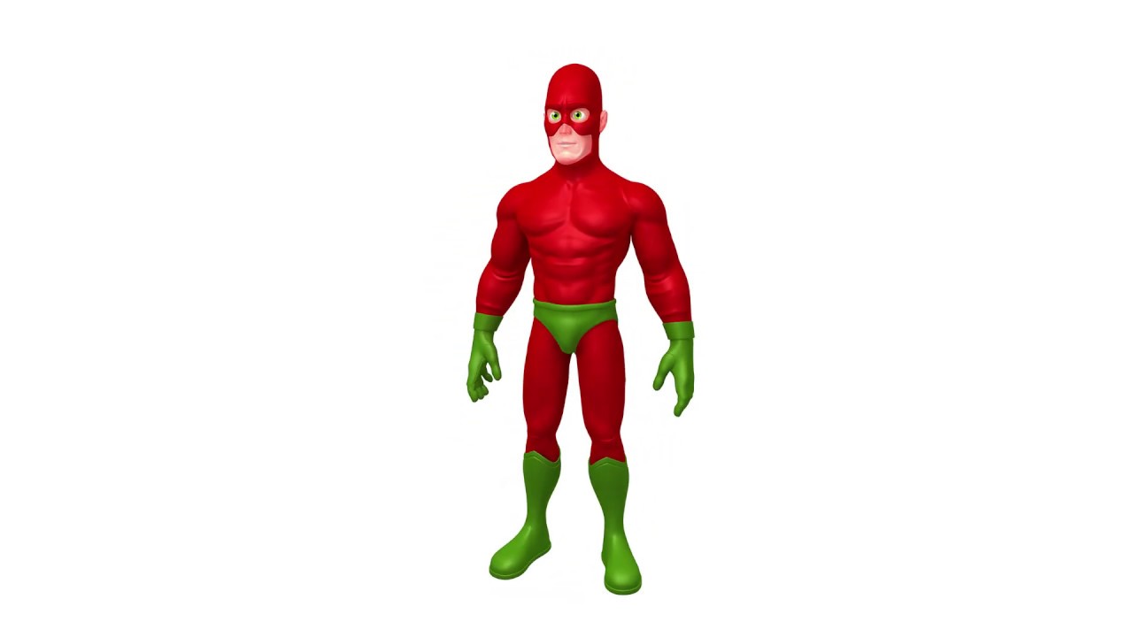 Cartoon Super Hero Rigged 3D Model