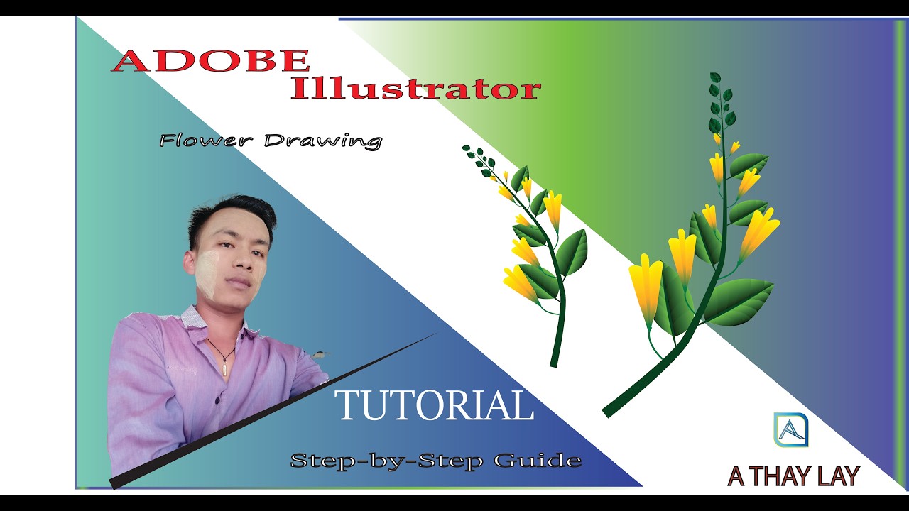 Relaxing Vector Art: Flower Illustration in Adobe Illustrator