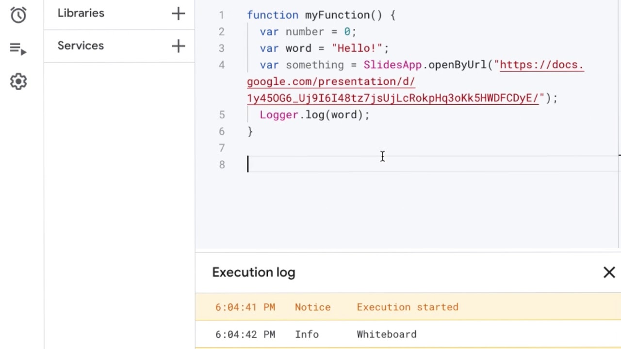 Variables in Apps Script