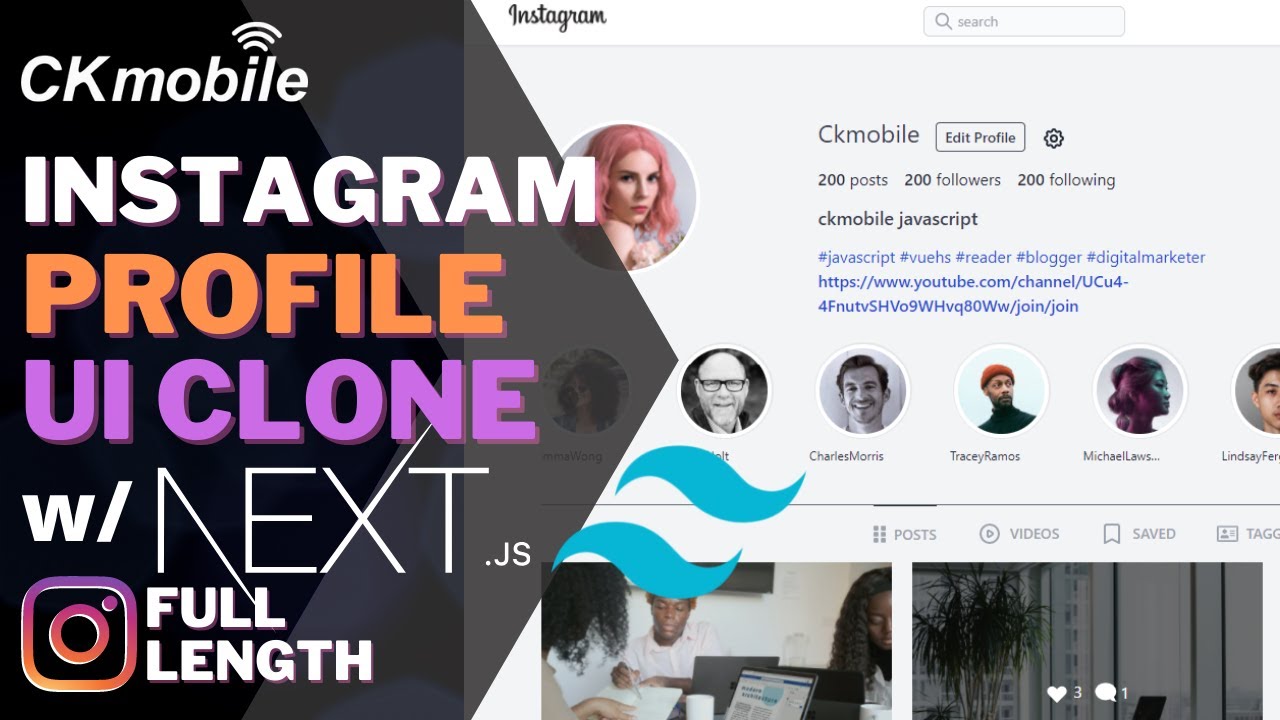 Let's build an instagram profile page UI clone with Next.js and TailwindCSS🚀🚀🔥🔥