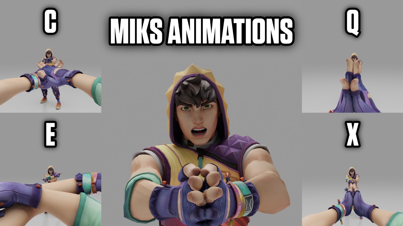 MIKS All Animations Without Effects | Agent Select And Abilities