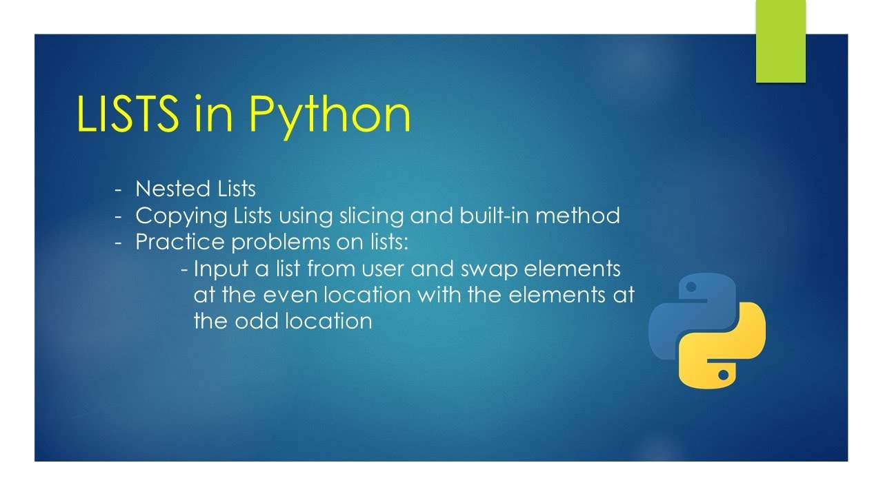 Nested lists and copying of lists | Lists in Python | Unit-2 | term-2 | Class -11th Computer Science