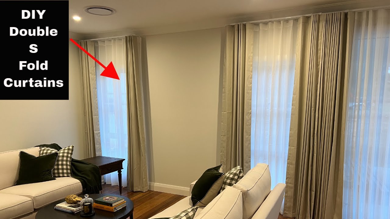 How to install double S fold curtains