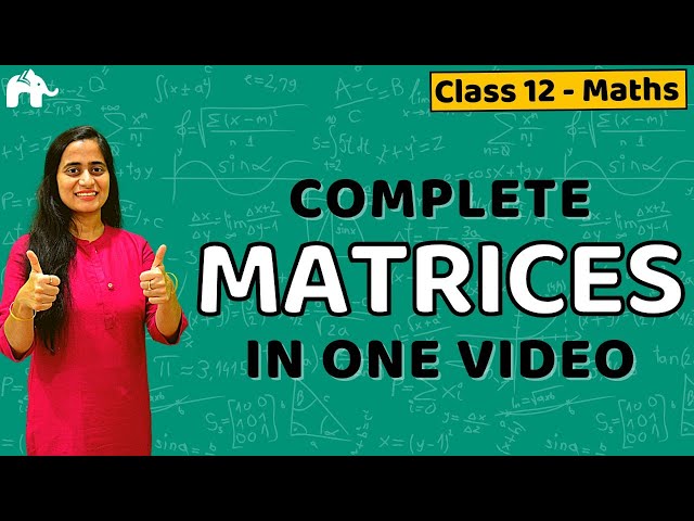 Understanding Matrices: A Comprehensive Guide for Class 12 Maths ...