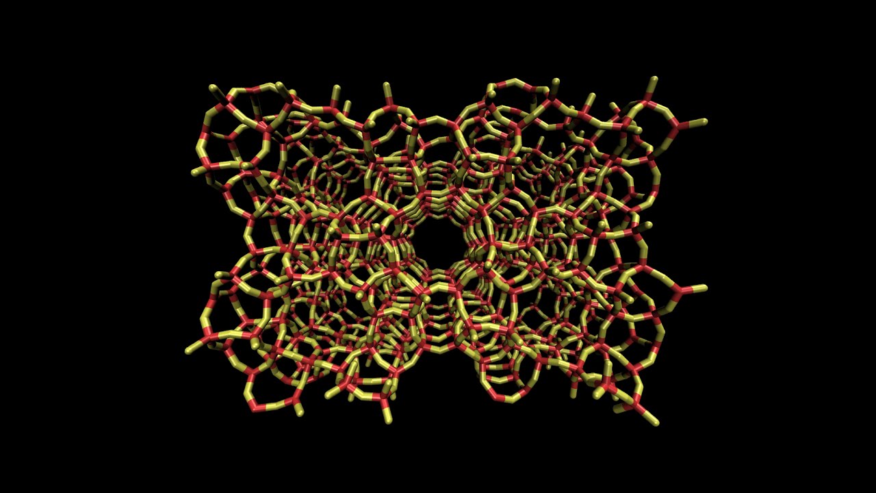 Silicalite SiO2 MFI structure (with script)