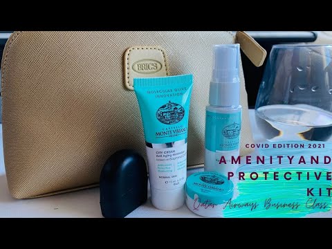 Qatar Airways Business Class Amenity Kits | BRIC'S Women's Kit | Protective Kit (Covid19)