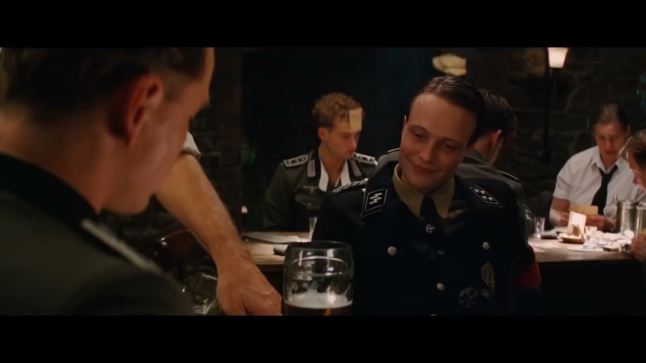 Inglorious Basterds Nazi Tavern Basement scene 4K