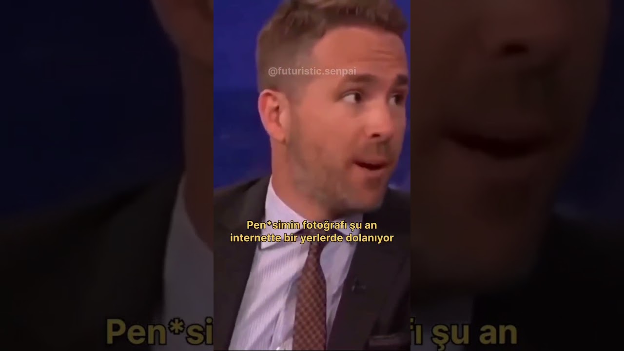 Ryan Reynold’s p3n1s picture on the entire internet  #ryanreynolds #talkshow #reaction REACTION