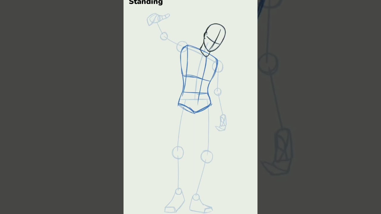 Draw standing pose ✍️😍#Shorts #poses #drawing