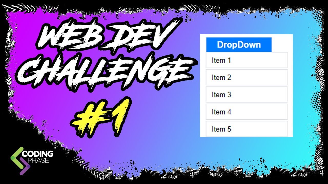 Web Developer Challenge #1 Winner - css dropdown | #CodingPhase