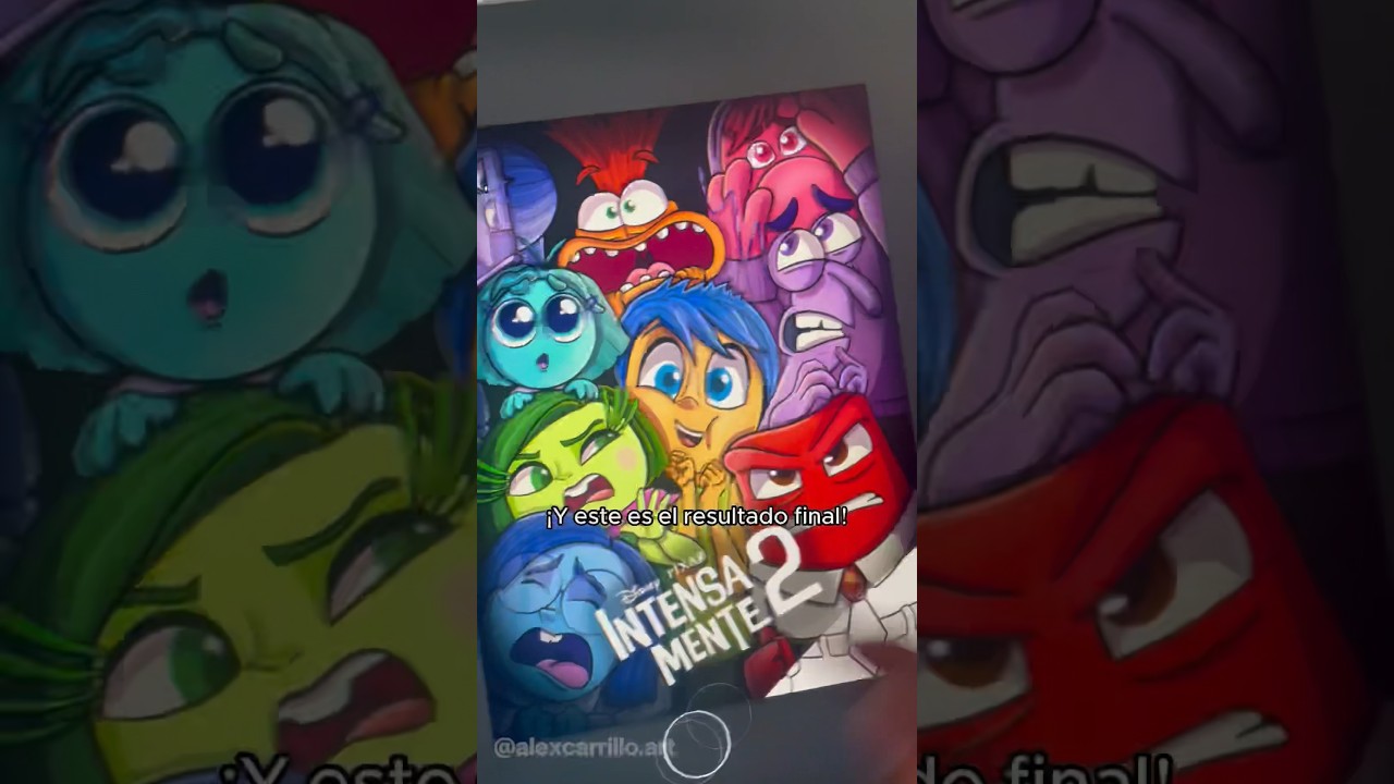 DIBUJANDO A LAS EMOCIONES DE INTENSAMENTE 2 | Alex Carrillo #shorts #Intensamente2 #InsideOut #Pixar