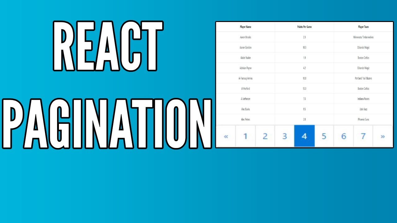 Setup React Table Pagination | React Bootstrap Table2