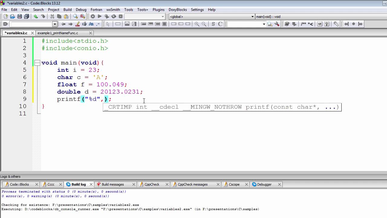 C Programming Tutorial | Integer Format Specifier & Variable in Printf |  Chap-2 | Part-9