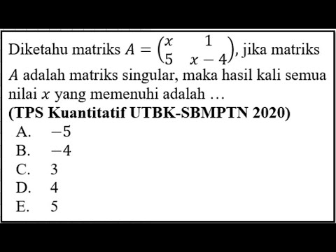 UTBK - Matriks #matematika #utbk2025 #utbksnbt2025 #latihansoal #tps #pk #shorts #utbk #snbt #pm