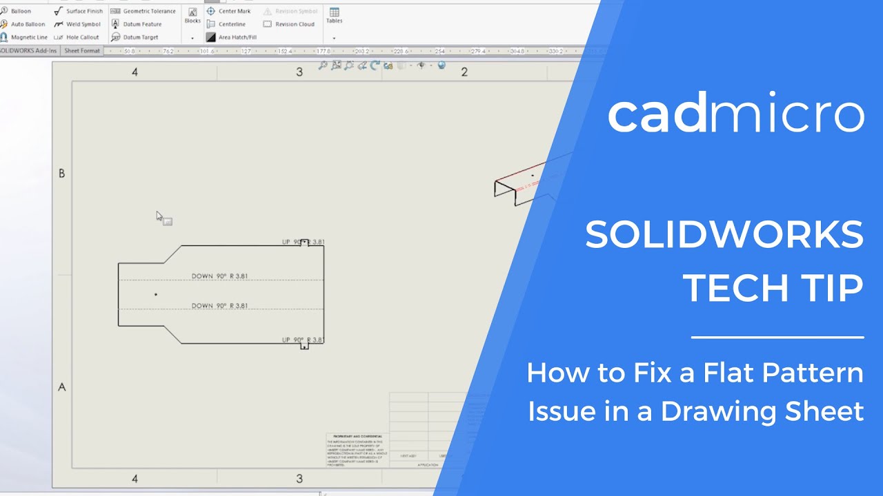 Tech Tip: How to Fix a Flat Pattern Issue in a Drawing Sheet