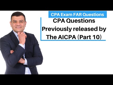 CPA Exam Practice Questions FAR | Released by AICPA | CPA Exam FAR