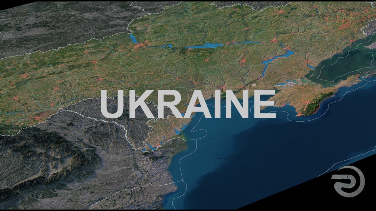 UKRAINE 3D Country Maps-Terrain Animation Showcase