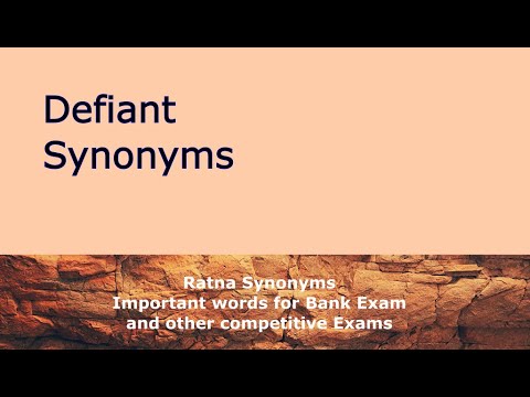 Synonyms Defiant