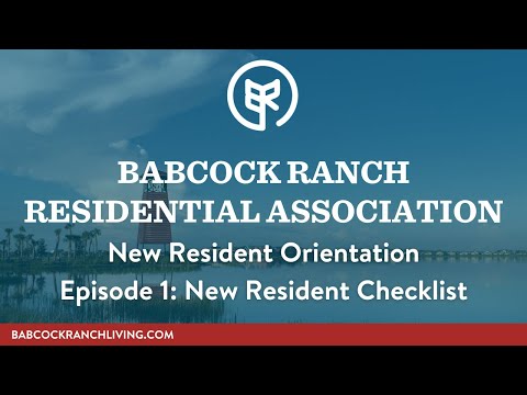 New Resident Orientation Videos | Babcock Ranch Residents,