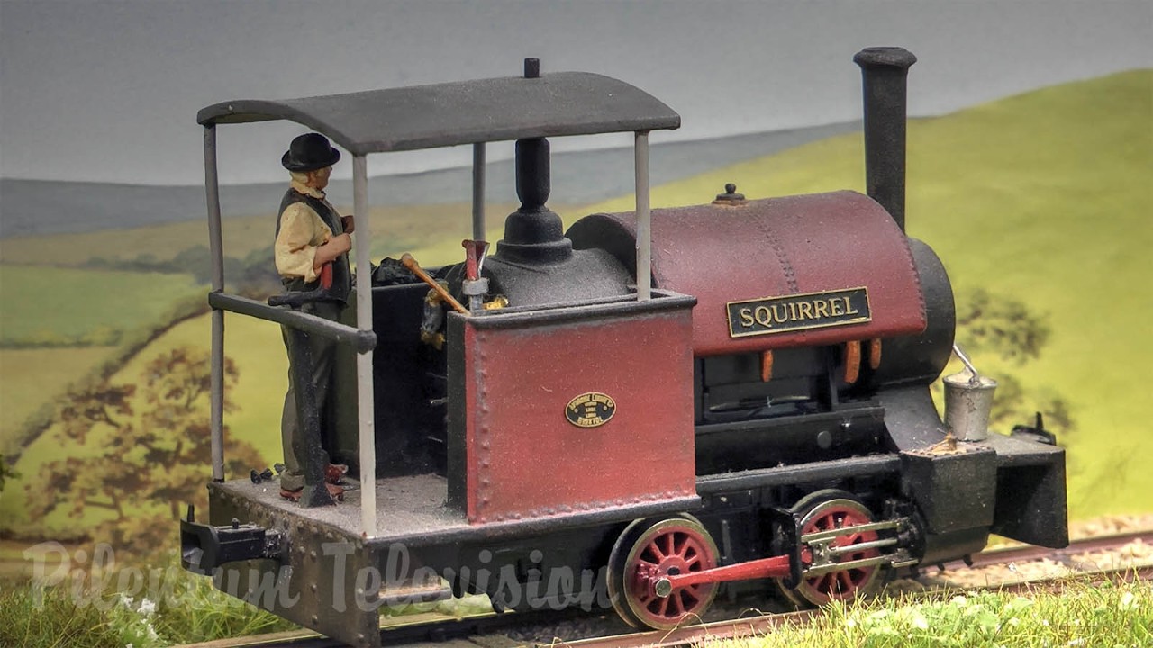 Beautiful British 7 mm Narrow Gauge Model Railroad Diorama (O Scale Railway Modelling)