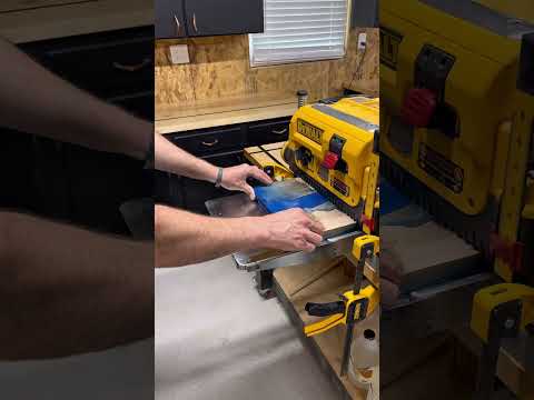 Flattening a maple epoxy serving tray with my go-to DeWalt planer for a flawless finish